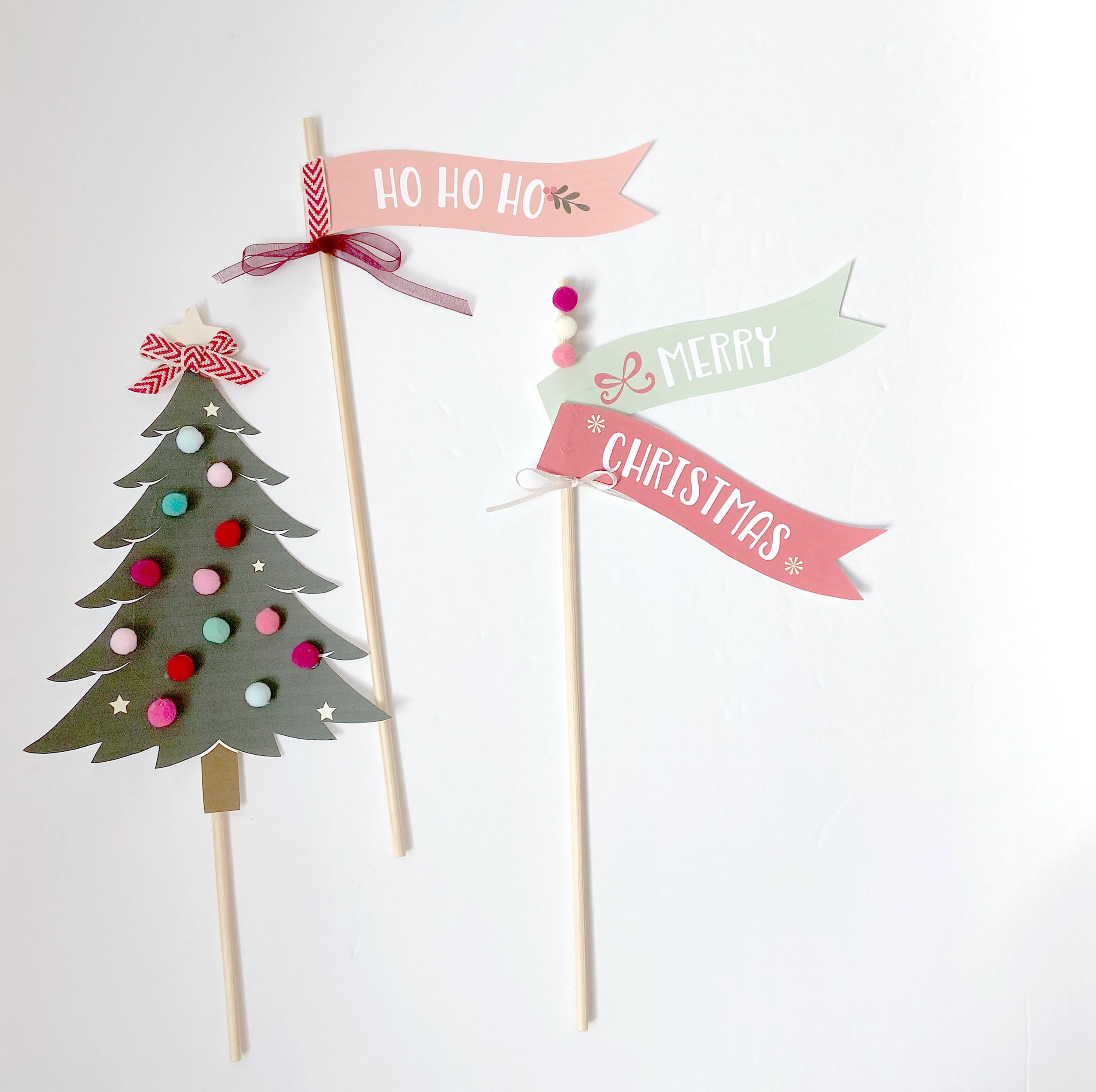 Christmas Pennant Banner Flags: Printable DIY Party Decor (pdf & Jpg ...