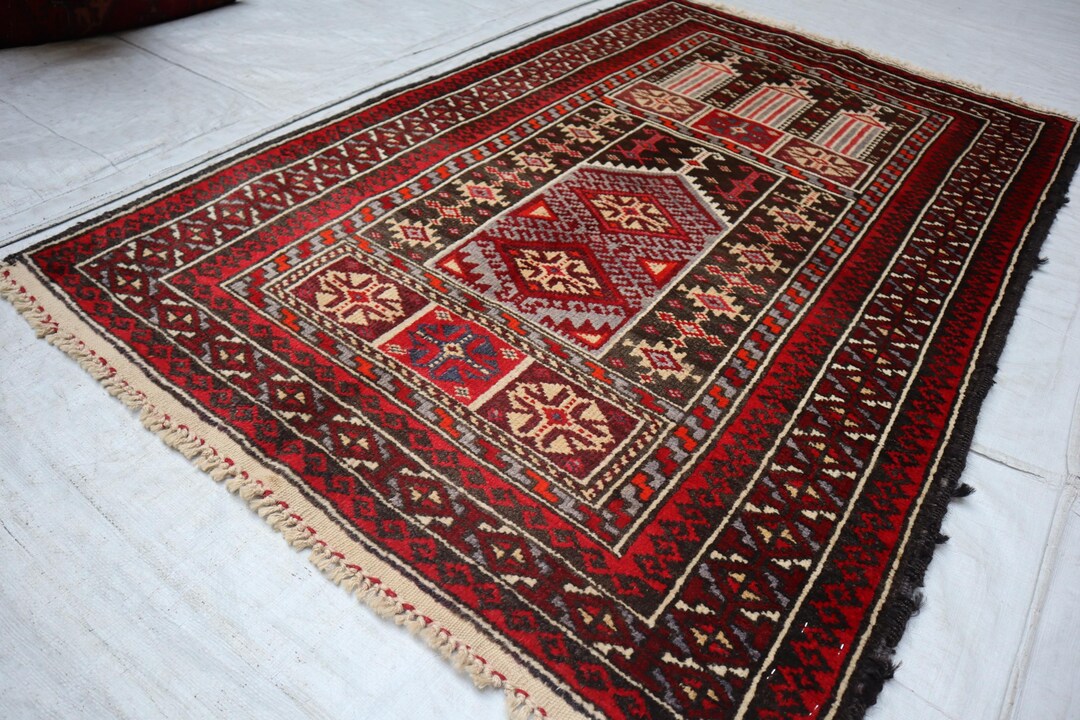 2x4 Ft Afghan Prayer Rug, Muslim Prayer, Muslim Prayer Rug, Handmade ...