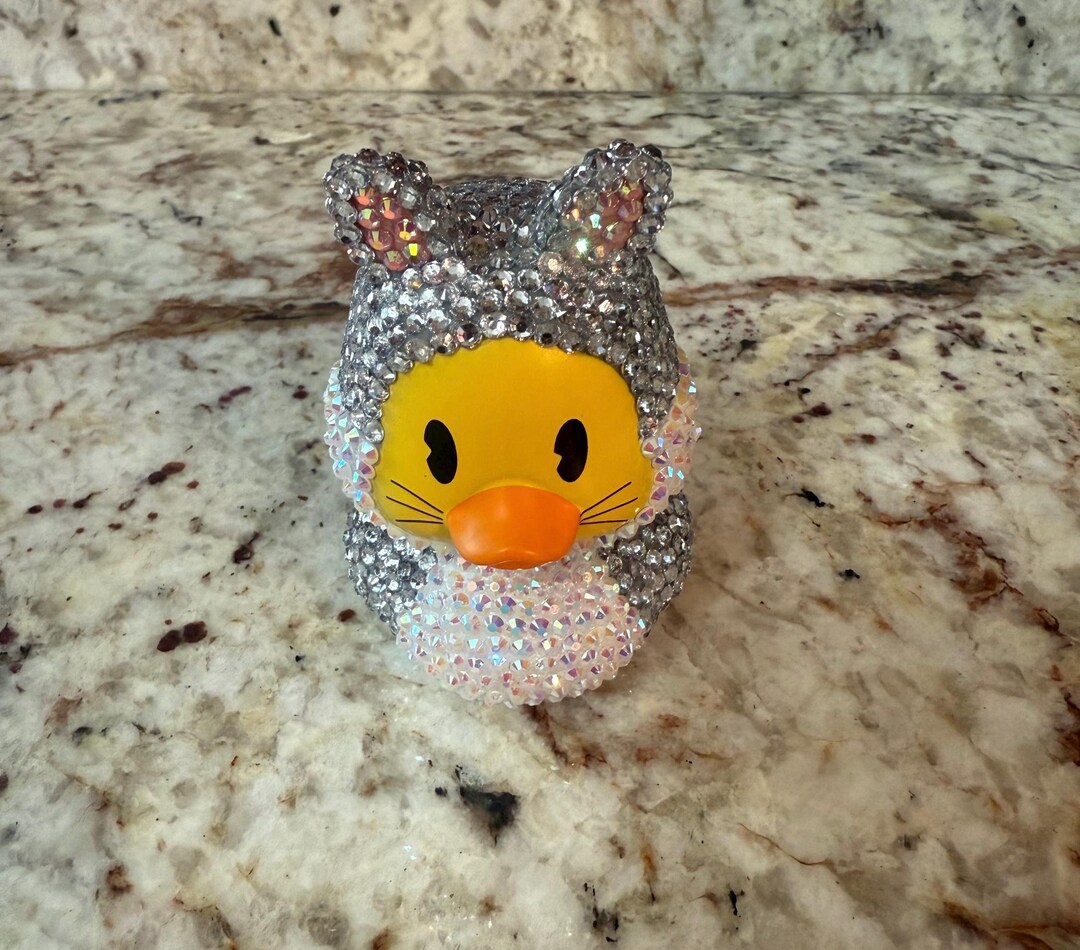 Bedazzled Bugs Bunny Duck | Rubber Duck | 2 Inch Sparkly Duck ...