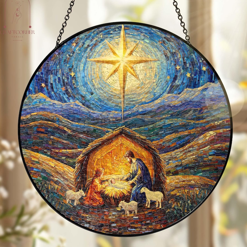 Mosaic Wall Art Nativity - Etsy