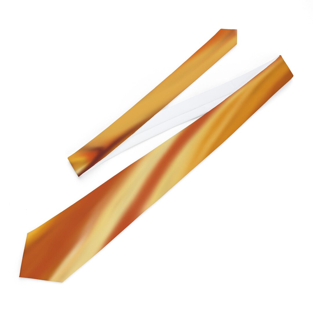 Flames Necktie, Fire Ties, Fiery Neckwear, Orange & Yellow, Men's ...
