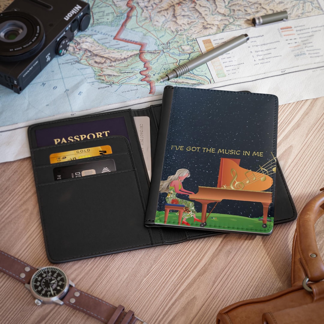 Ive Got the Music in Me Passport Cover | Piano Player Illustration - Etsy
