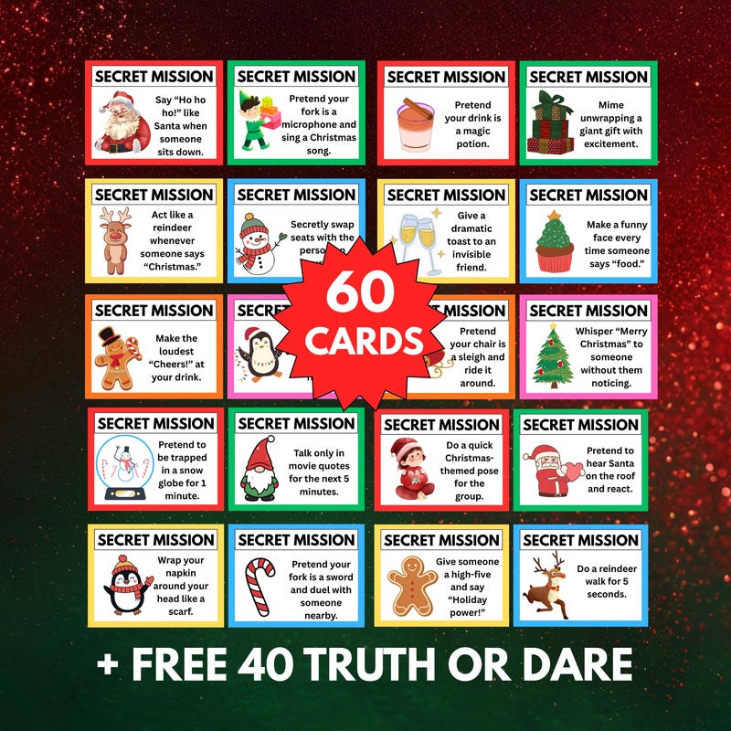 Secret Challenge Cards - Etsy