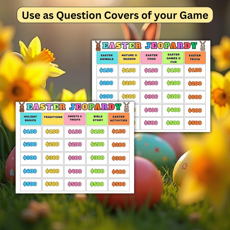 Easter Jeopardy Game | Printable Easter Trivia Party Activity for Kids ...