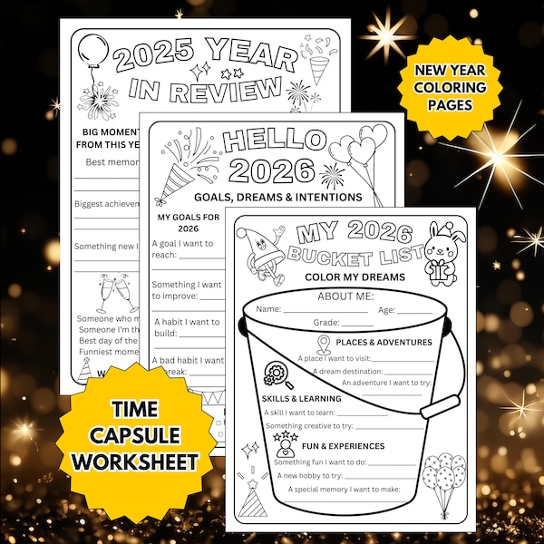 New Year Bucket List - Etsy