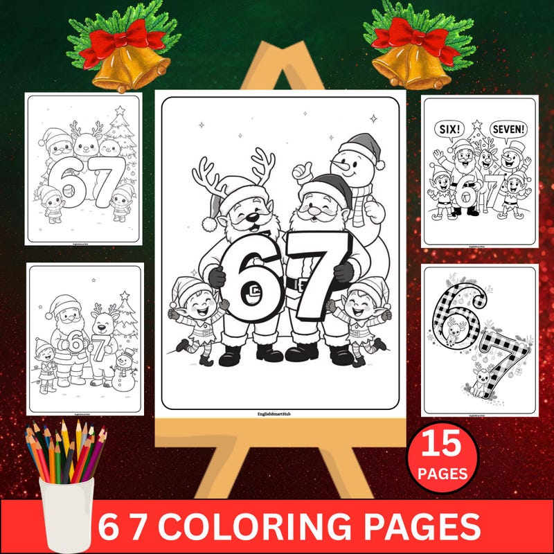 Six Seven Coloring Page - Etsy
