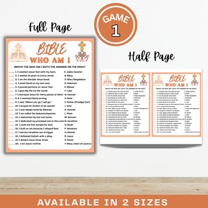 Bible Verse Matching Game | Who Am I Bible Riddles, Sunday School ...