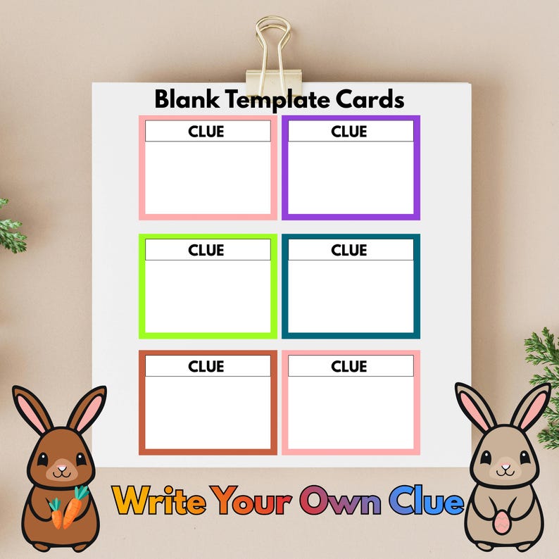Easter Scavenger Hunt Clues, Outdoor Kids Printable Treasure Hunt Game ...