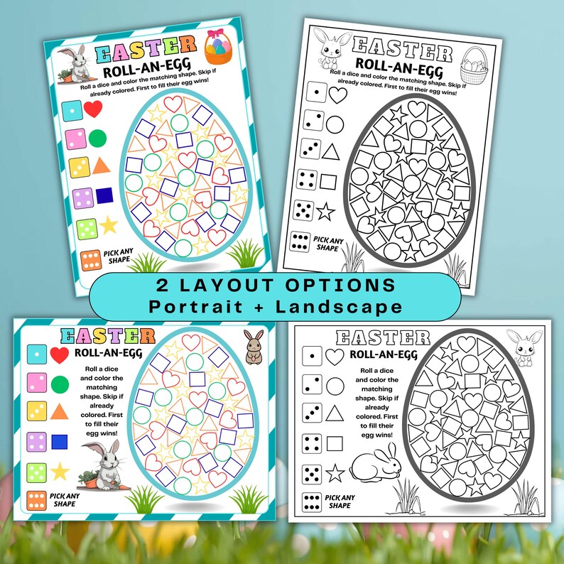 Easter Roll an Egg Game Printable | Candy Dice Game | Classroom Kids ...