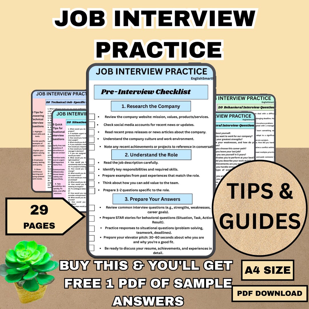 Job Interview Practice Guide | Questions, Checklists, & Tips for ...