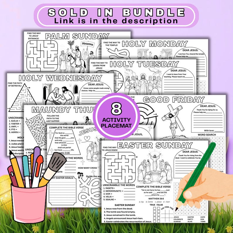 Maundy Thursday Activity Placemat | the Last Supper Coloring Page ...