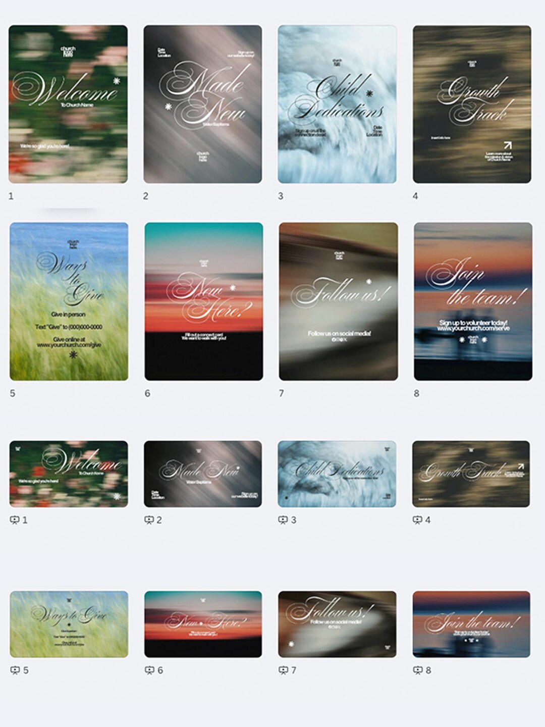 Motion Pack | 27 Editable Canva Templates for Churches | Widescreen ...