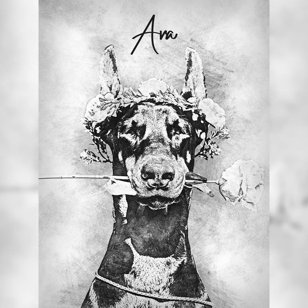 Animal Painting, Custom Pet Portrait, Custom Dog Drawing, Custom Dog ...