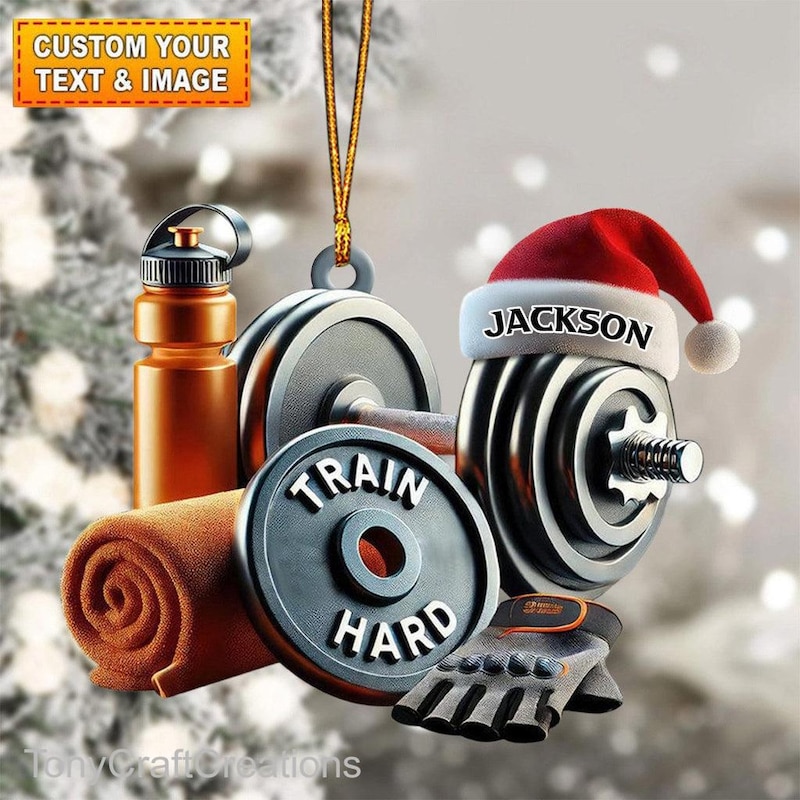 Train Hard Ornament - Etsy