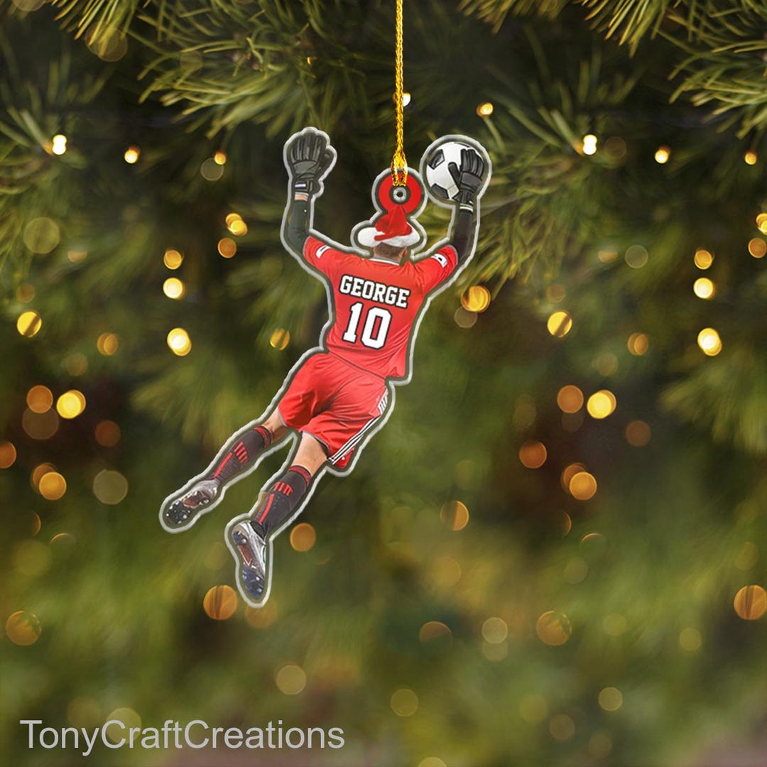 Personalized Soccer Goalkeeper Christmas Ornament Gift for Soccer ...