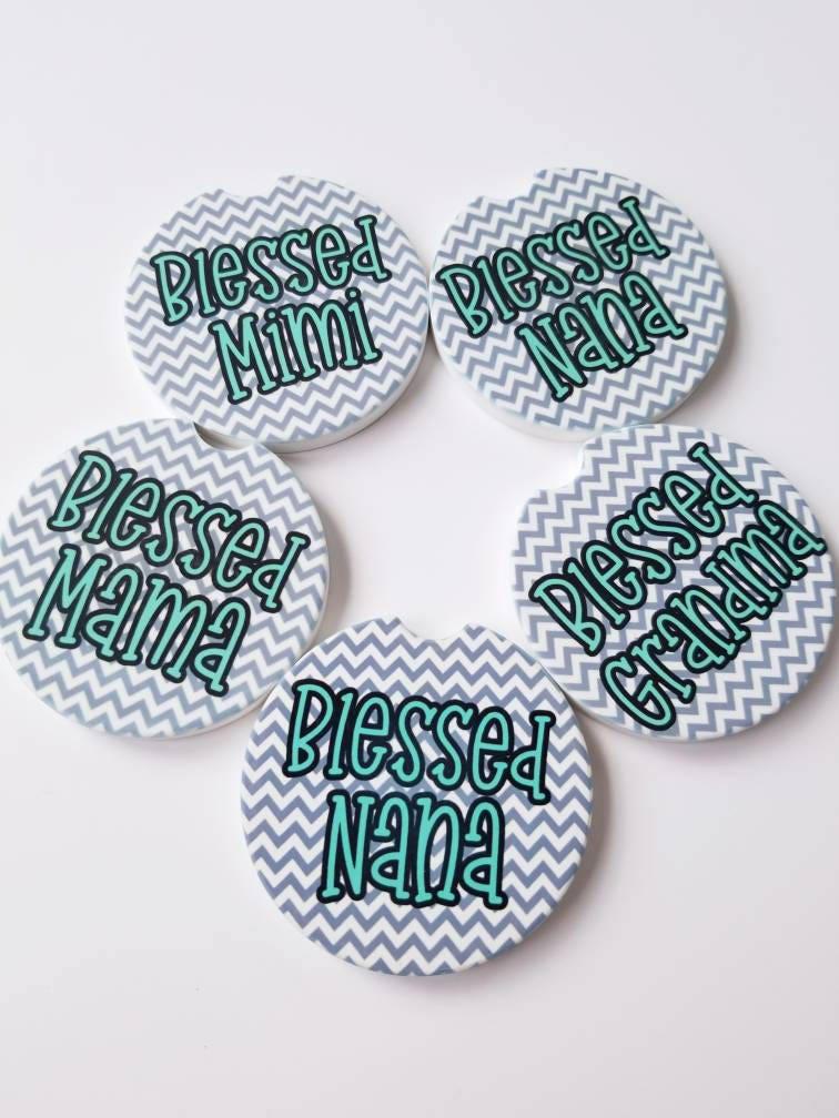 Blessed Grandma Car Coasters Set {option of Single or Set of 2} Car ...