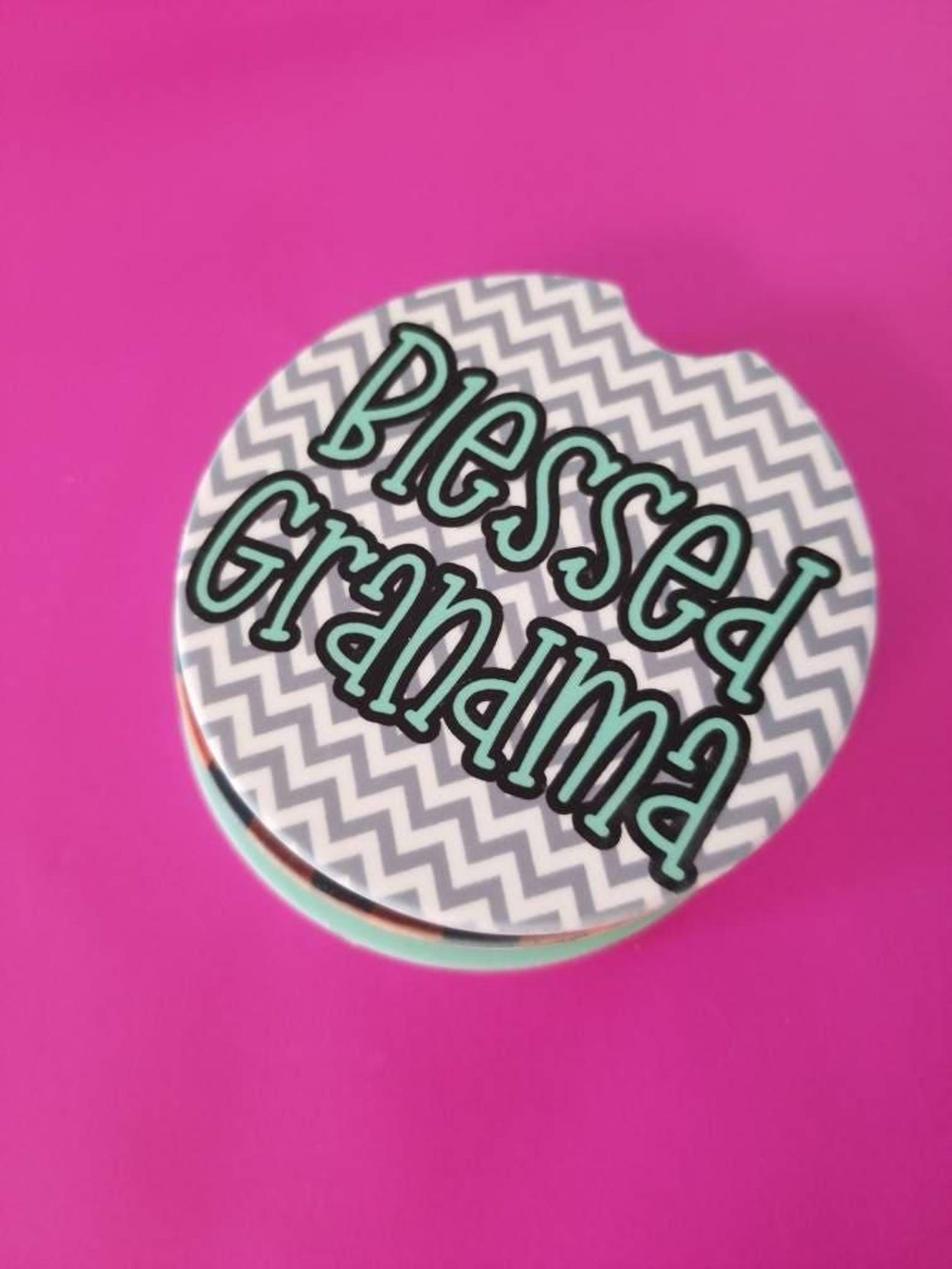 Blessed Grandma Car Coasters Set {option of Single or Set of 2} Car ...
