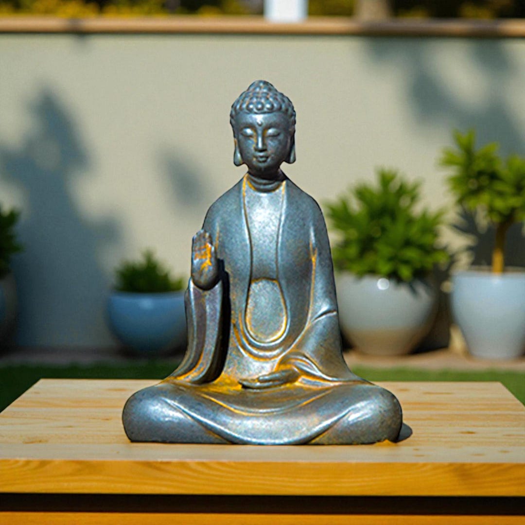 Japanese Blessing Buddha Statue, Zen Garden Outdoor Decor, Spiritual ...