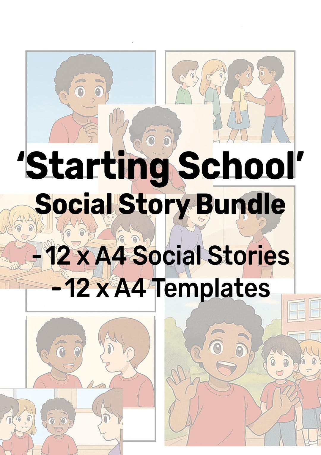 School Transition Social Story Bundle: Autism & ADHD Visual Supports ...