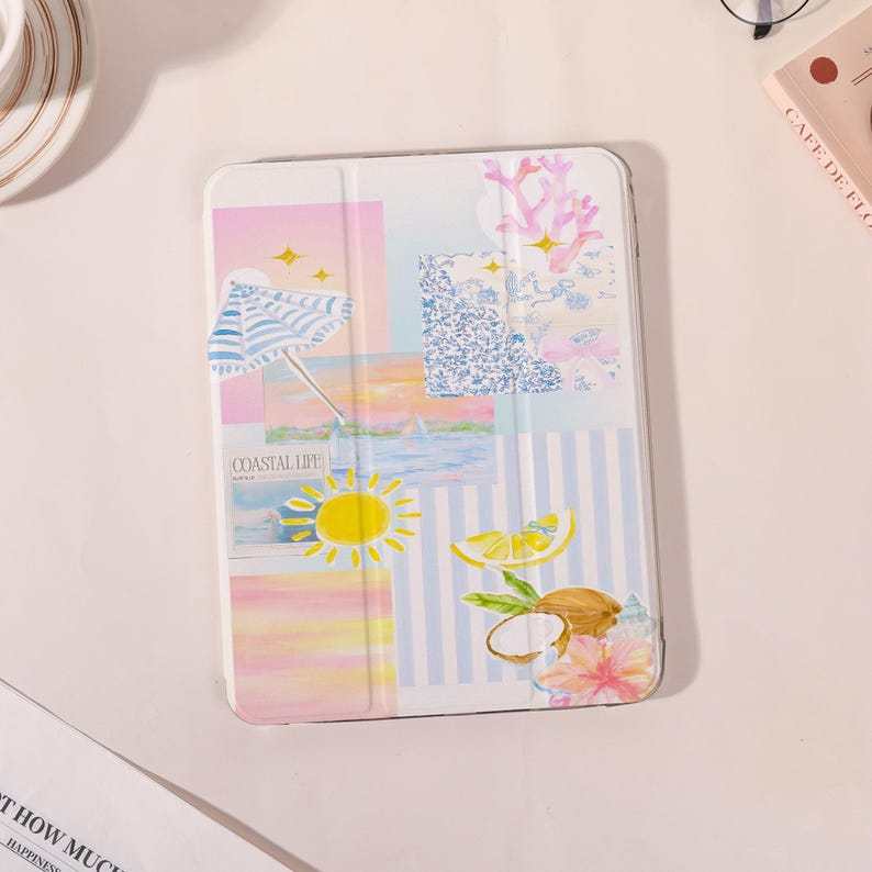 Sun Stripes iPad Case With Pen Slot for iPad A16, 2025 Air 7/6/5th 11 ...