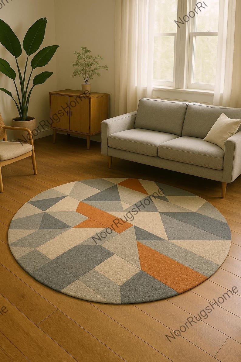 Buy Handmade Geometric Wool Area Rug, Modern Block Design Online in ...