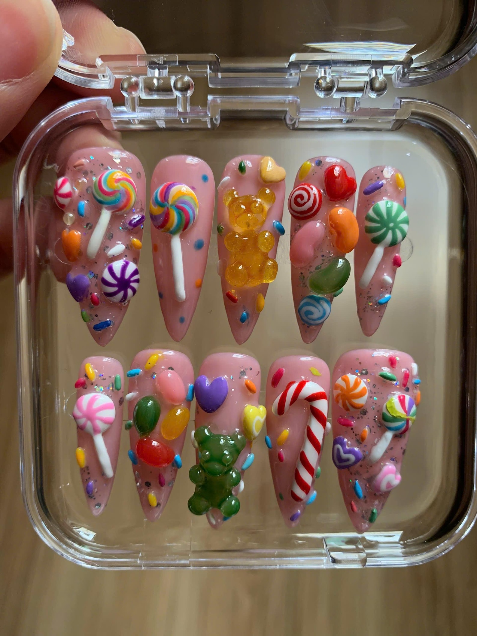 Lollipop Sweet Press on Nails - for Candy Holic and Sweet Girls - Etsy