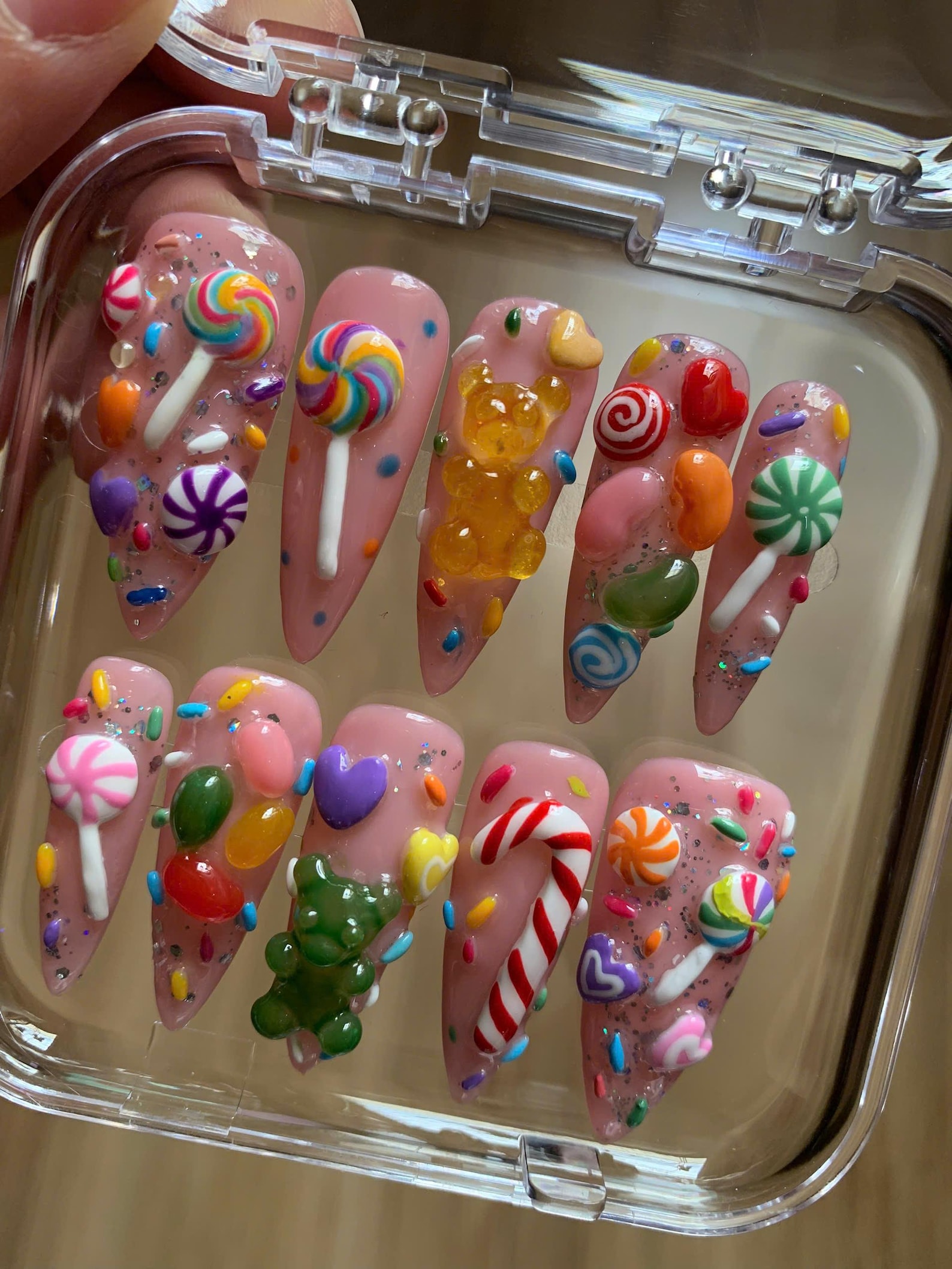 Lollipop Sweet Press on Nails - for Candy Holic and Sweet Girls - Etsy