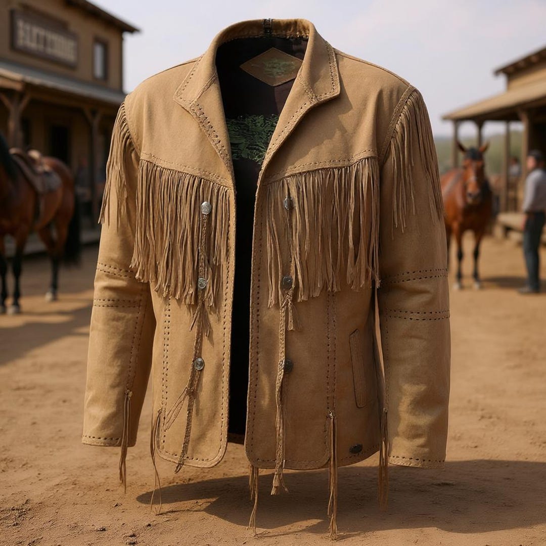 Suede Fringe Frontier Coat: Classic Mountain Man Style - Etsy
