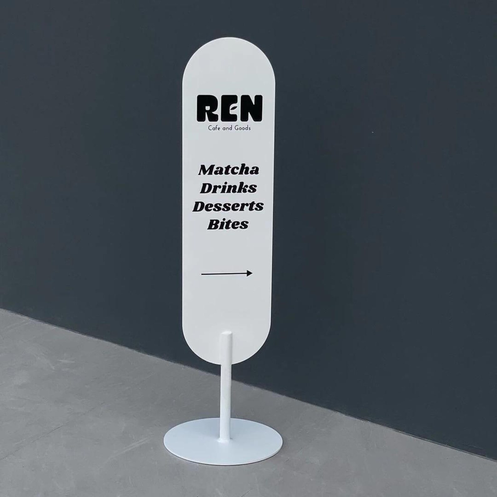 Custom Wayfinding Sign With Arrow | Directional Standing Guide ...