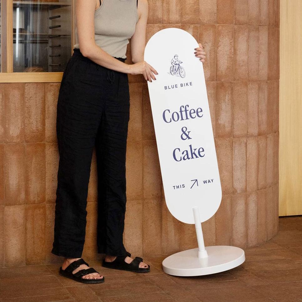 Custom Wayfinding Sign With Arrow | Directional Standing Guide ...
