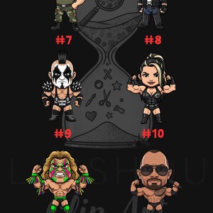 Chibi Wrestling Legends Clipart Bundle: Retro Cartoon Wrestler PNG ...