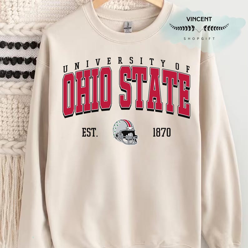 Ohio Sweatshirt State of Ohio Sweater Vintage University Crewneck ...
