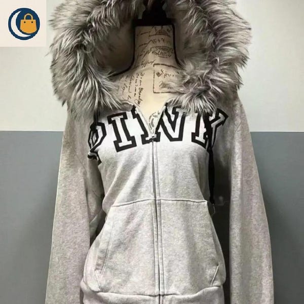 Fur Hood Zip up Hoodie - Etsy