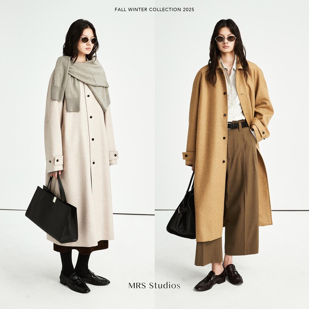 British Long Wool Trench Coat | Minimalist Single-breasted Windbreaker ...