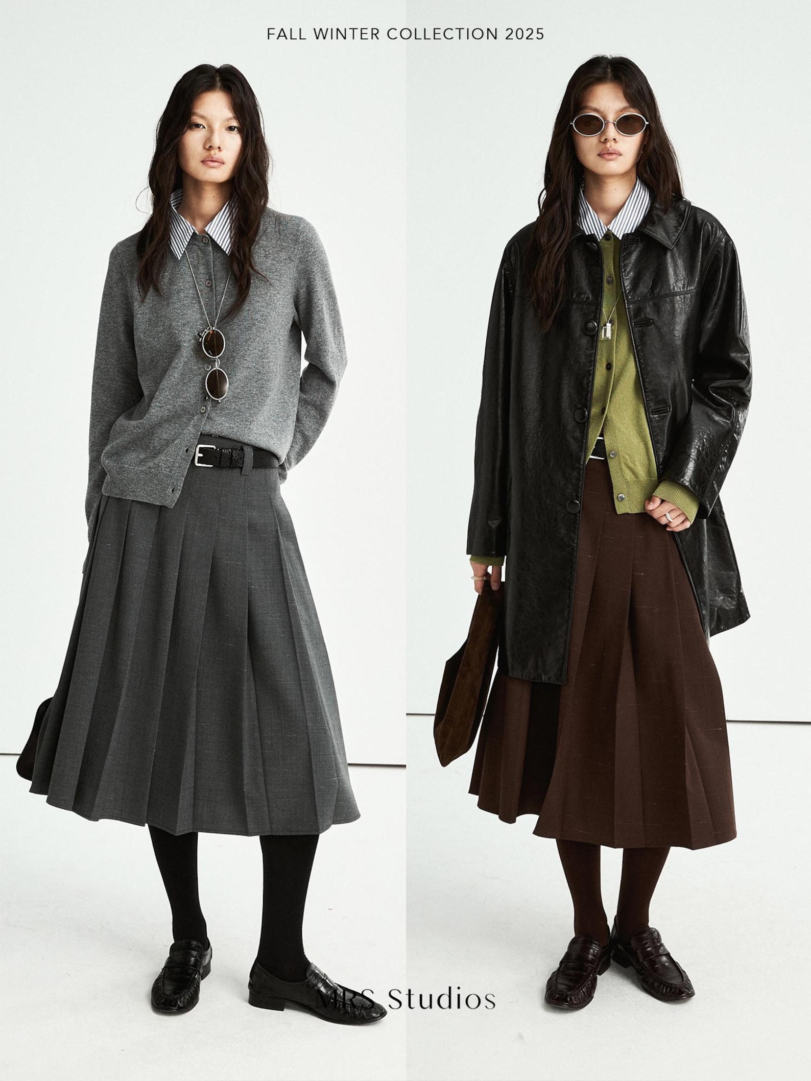 Women’s Retro Pleated Midi Skirt | Wool-linen Blend With Bamboo Knot ...