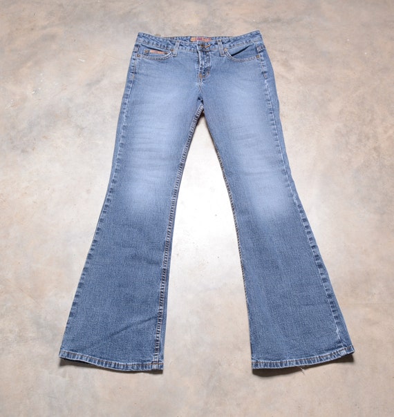 vintage 90s 00s y2k low rise flare LEI bootcut stretc… - Gem