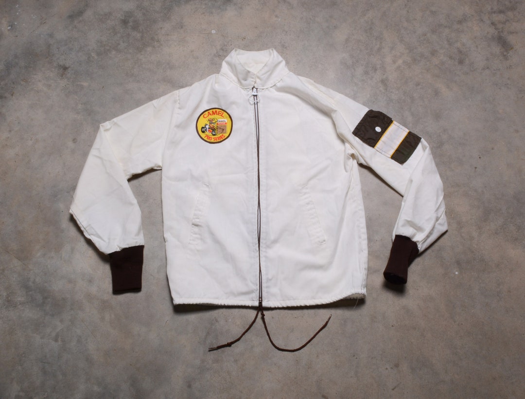 Vintage 70s Bomber Jacket Cafe Racer Camel Pro Series AMA 1970 - Etsy