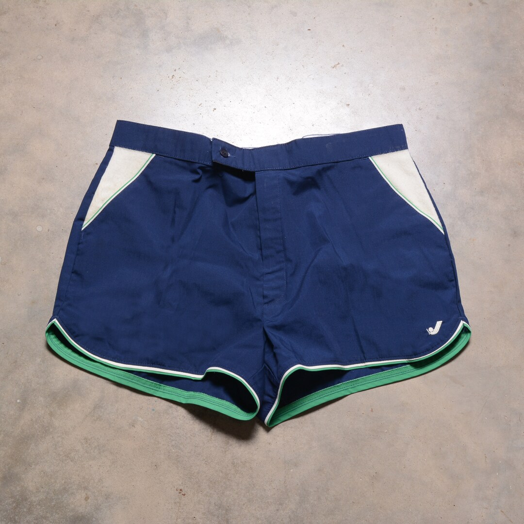 Vintage 70s 80s Jantzen Trunks Blue White Green Tennis Shorts Gym ...