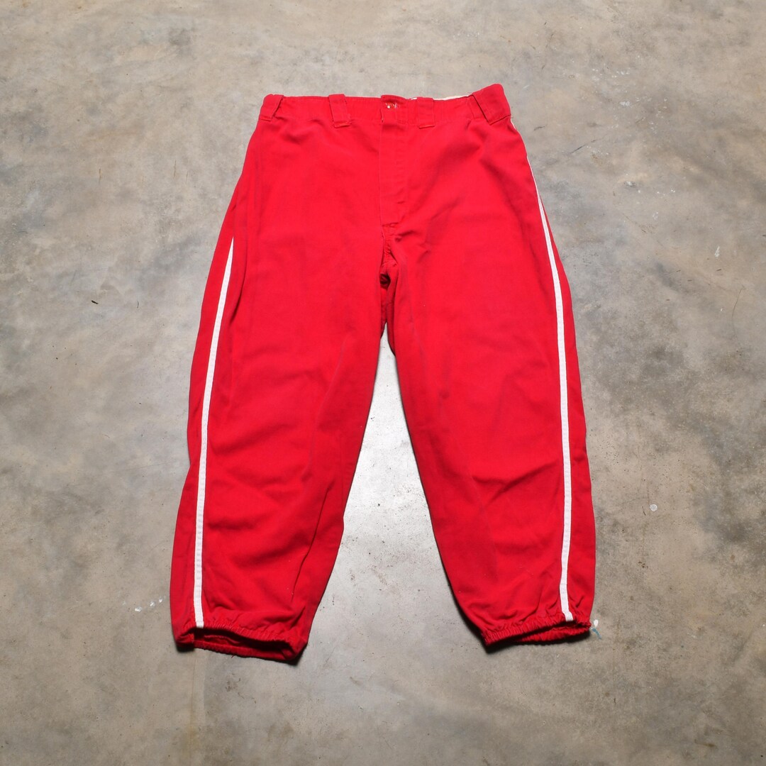 Vintage 50s Baseball Uniform Pants Red White Stripe Athletic Sport Men ...
