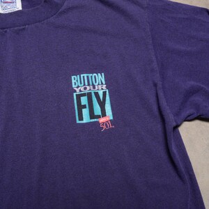 Vintage 80s 90s Levi's Button Your Fly T-shirt 501 Jeans Levis Long ...