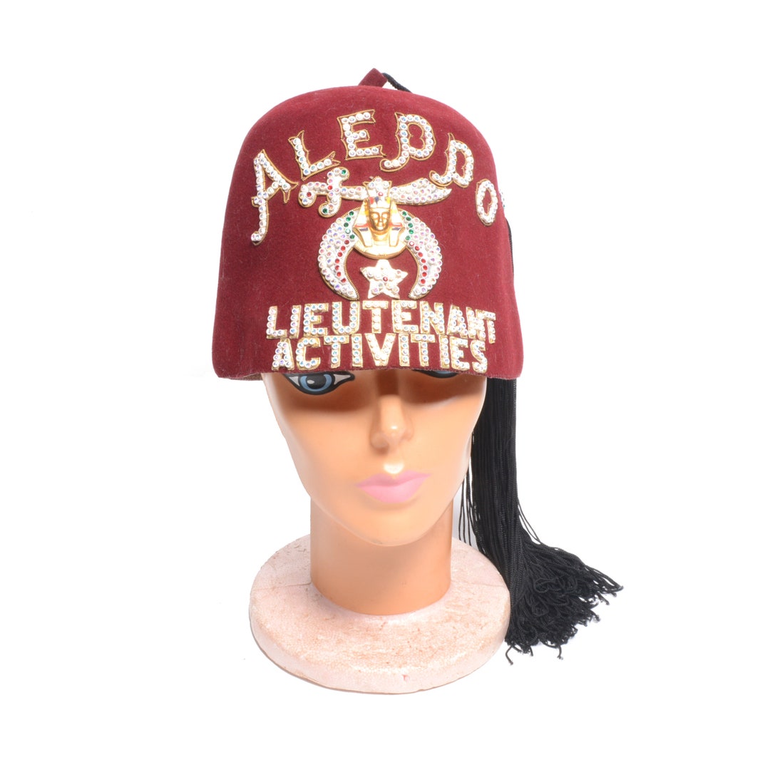 Vintage Shriner's Hat Masonic Fez Aleppo Lieutenant - Etsy