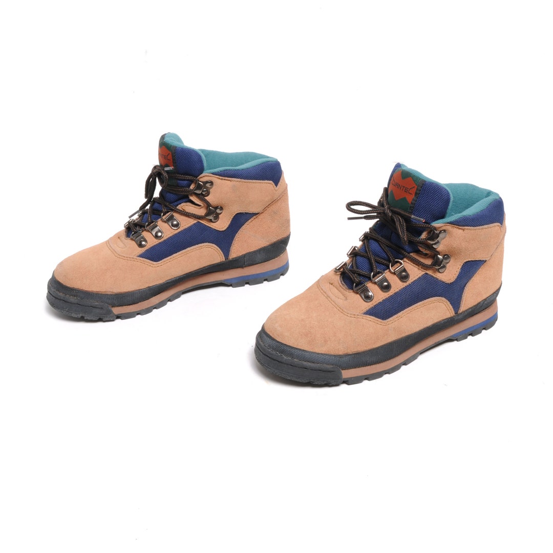 Vintage 80s 90s Turntec Hiking Boots Suede Nylon Nubuck Moutaneering ...
