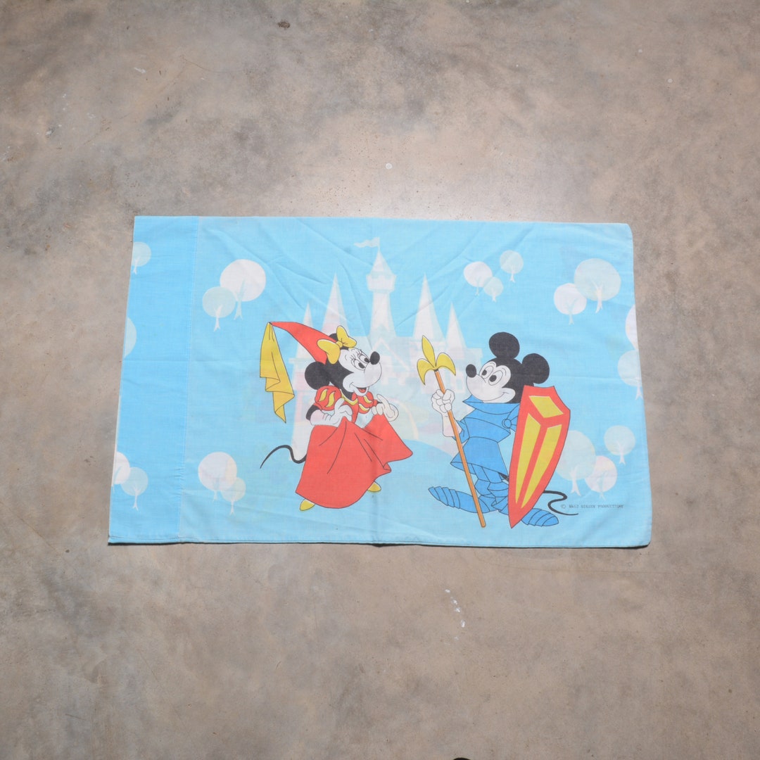Rare Vintage 70s Disney Pillowcase Mickey Minnie Mouse Donald Daisy ...