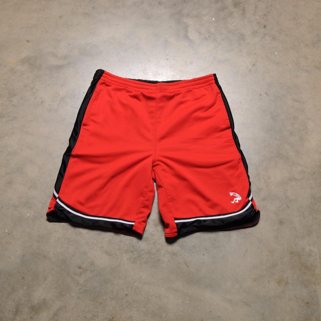 Vintage Shaq Shorts Red Black Reversible Basketball Shorts Shaquille O ...