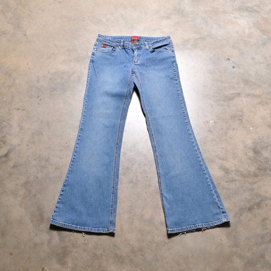 Vintage 90s 00s Y2k Low Rise Flare Tilt Bootcut Stretch Jeans Hippie ...