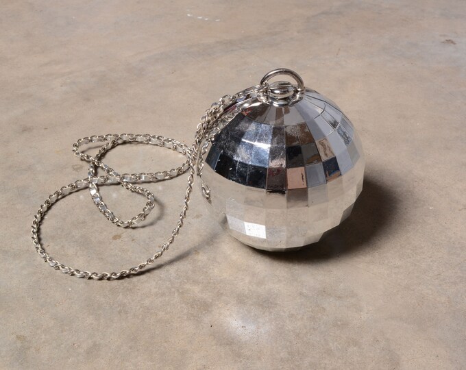 Vintage Disco Ball Purse Plastic Mirror Clamshell Evening Bag Mini ...