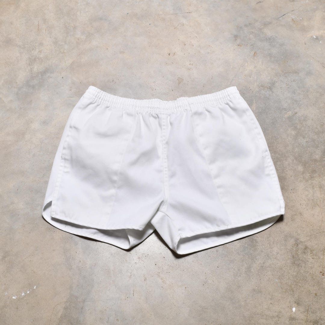 Vintage 80s Gym Shorts Basic White Running Tennis Athletic Sport 32-38 ...