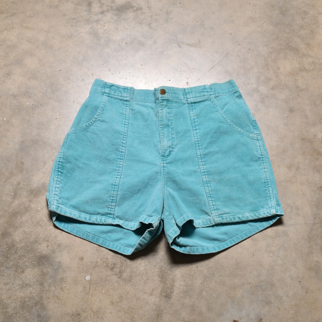 Vintage 80s Fast Breakers Shorts Teal Blue Green Corduroy 1980 Surf ...