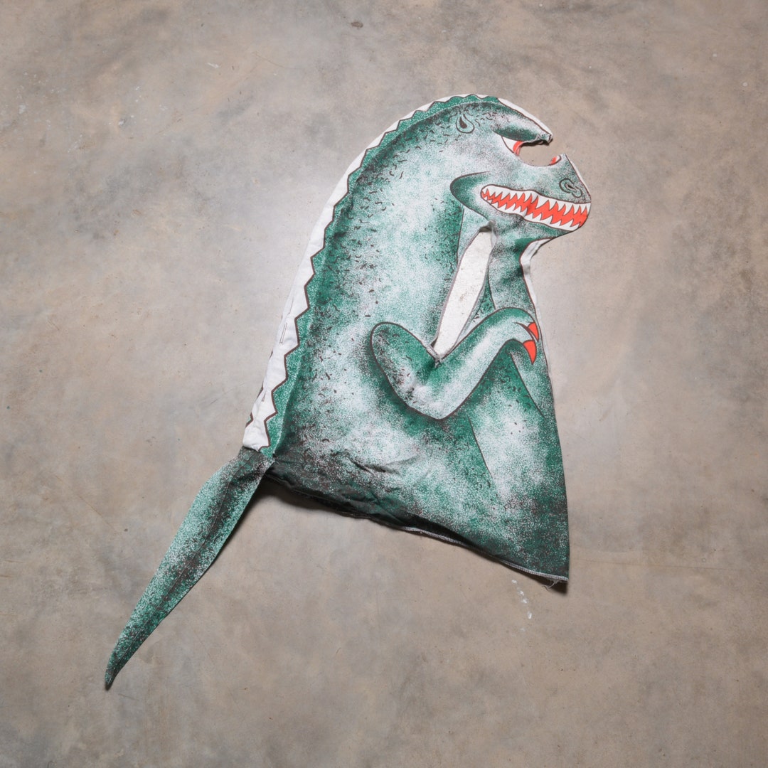 Vintage 70s 80s Godzilla Costume Dinosaur T-rex Child Boy Kid Youth ...