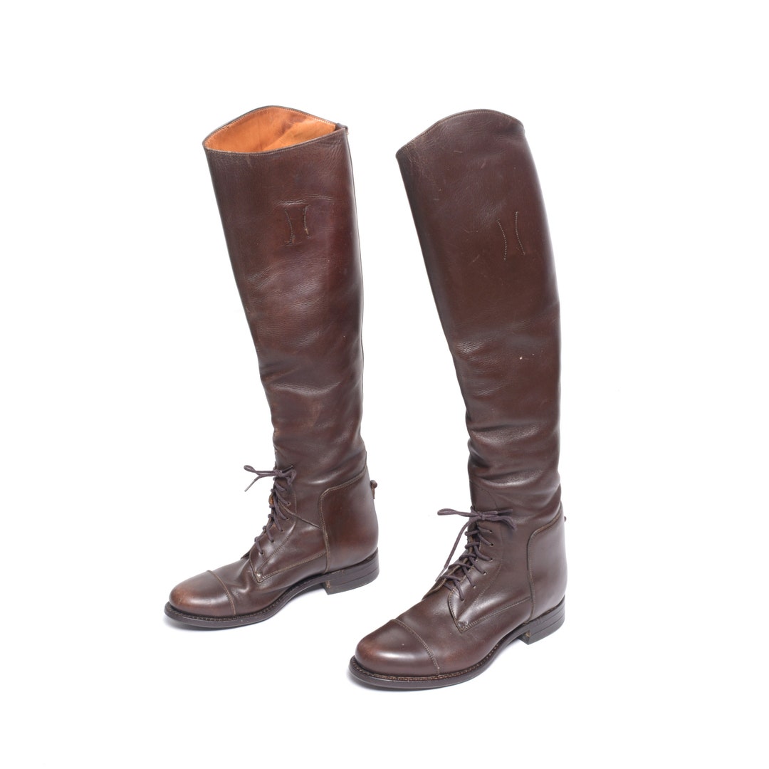 Womens Vintage Riding Boots Dehner Blucher Field Boot Custom Made Cap ...
